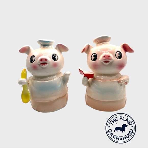 Commodore | Accents | Vintage Commodore Pig Chef Shakets | Poshmark